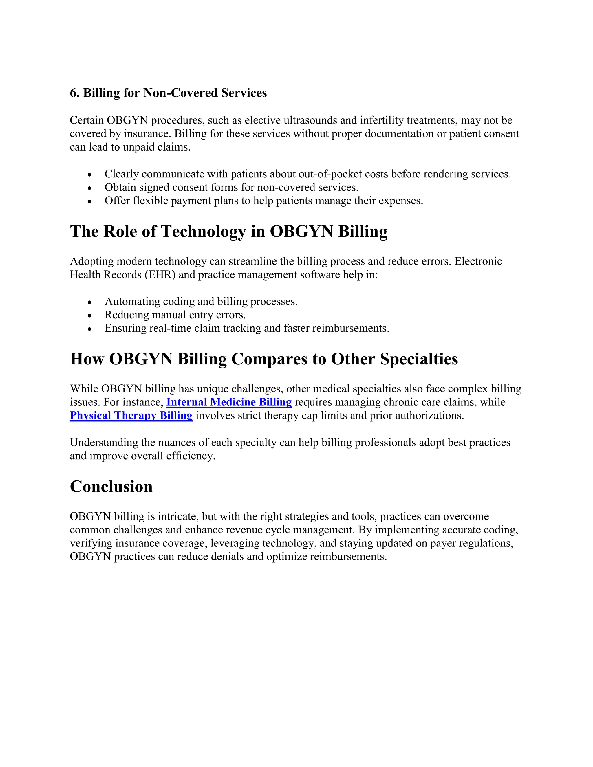 OBGYN Billing: Common Challenges and How to Overcome Them | PDF