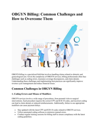 OBGYN Billing: Common Challenges and How to Overcome Them | PDF