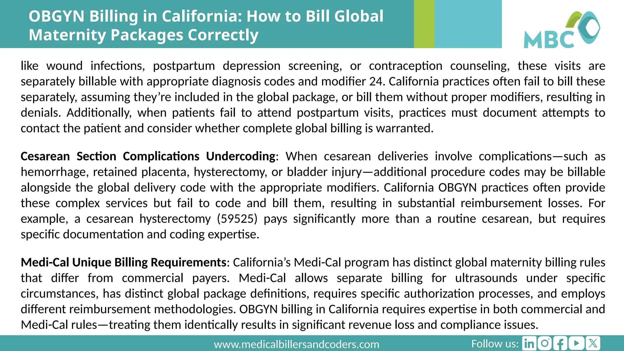 OBGYN Billing in California- How to Bill Global Maternity Packages ...