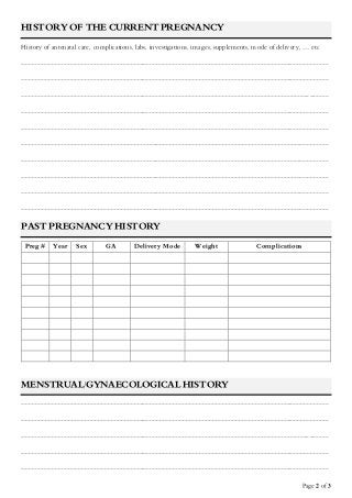 OBGYN History Form | PDF
