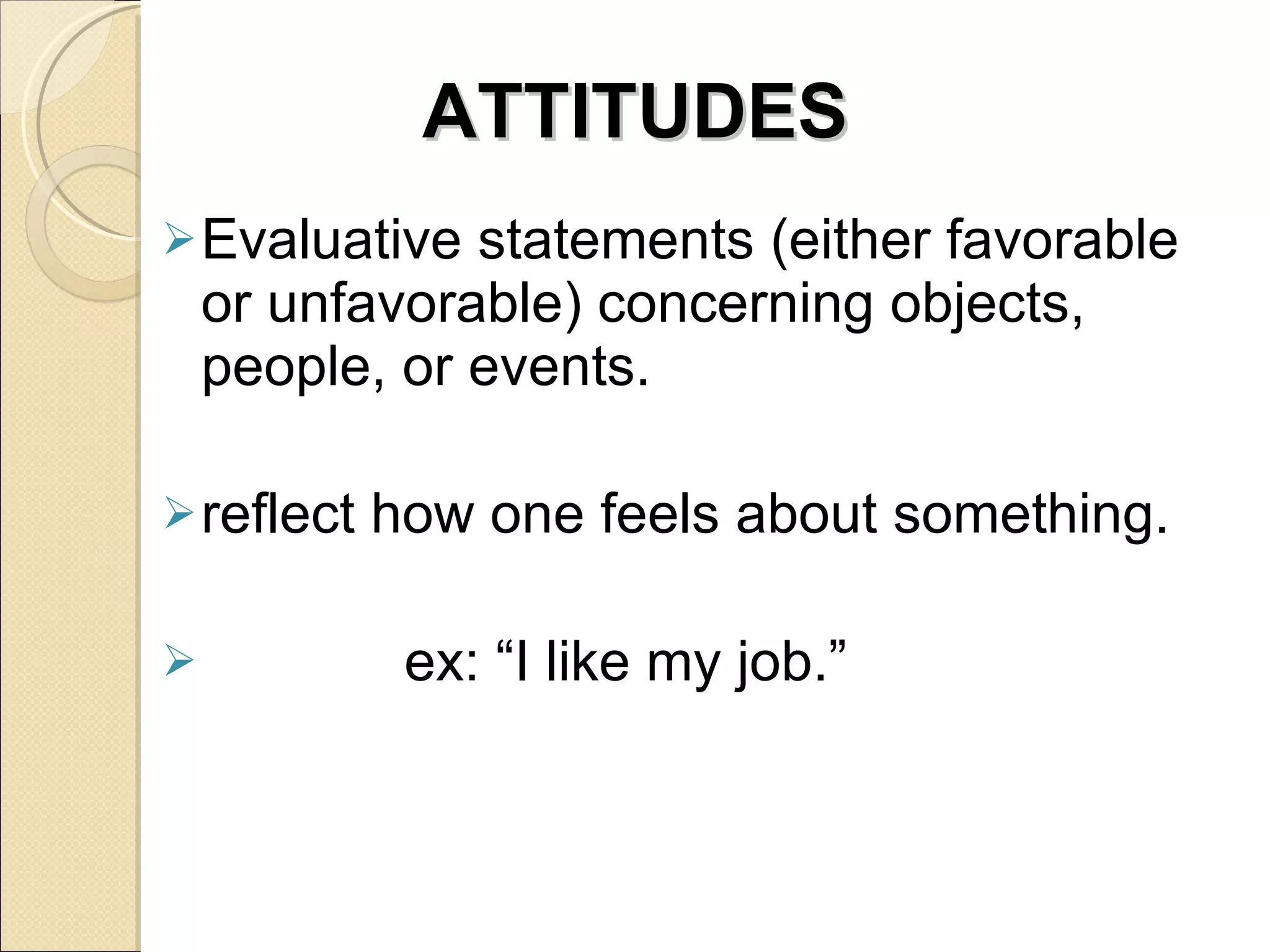 Attitude & Job Satisfaction | PPT