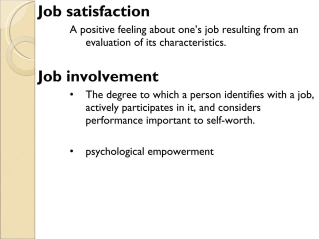 Attitude & Job Satisfaction | PPT
