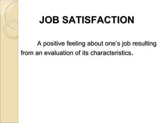 Attitude & Job Satisfaction | PPT