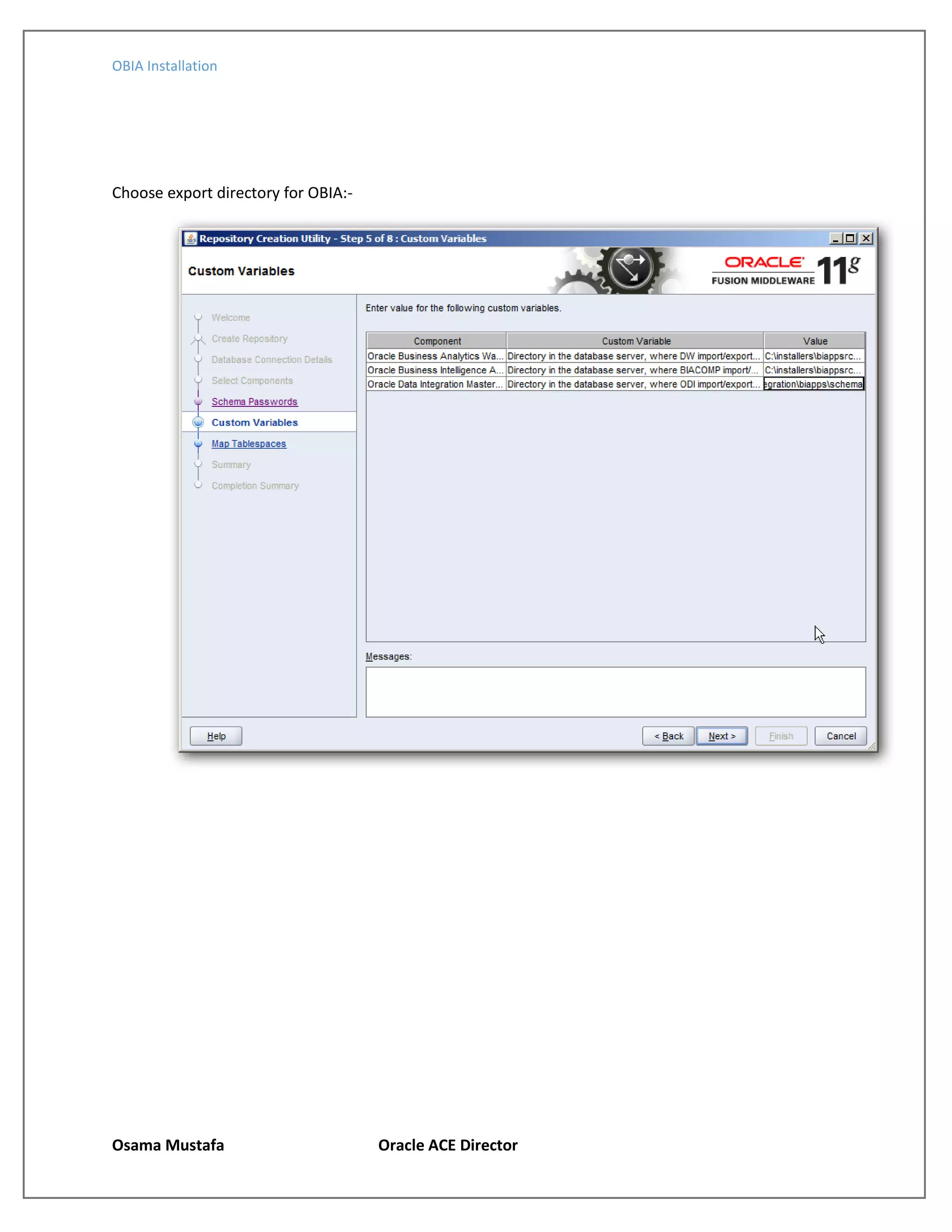 OBIA Installation | PDF