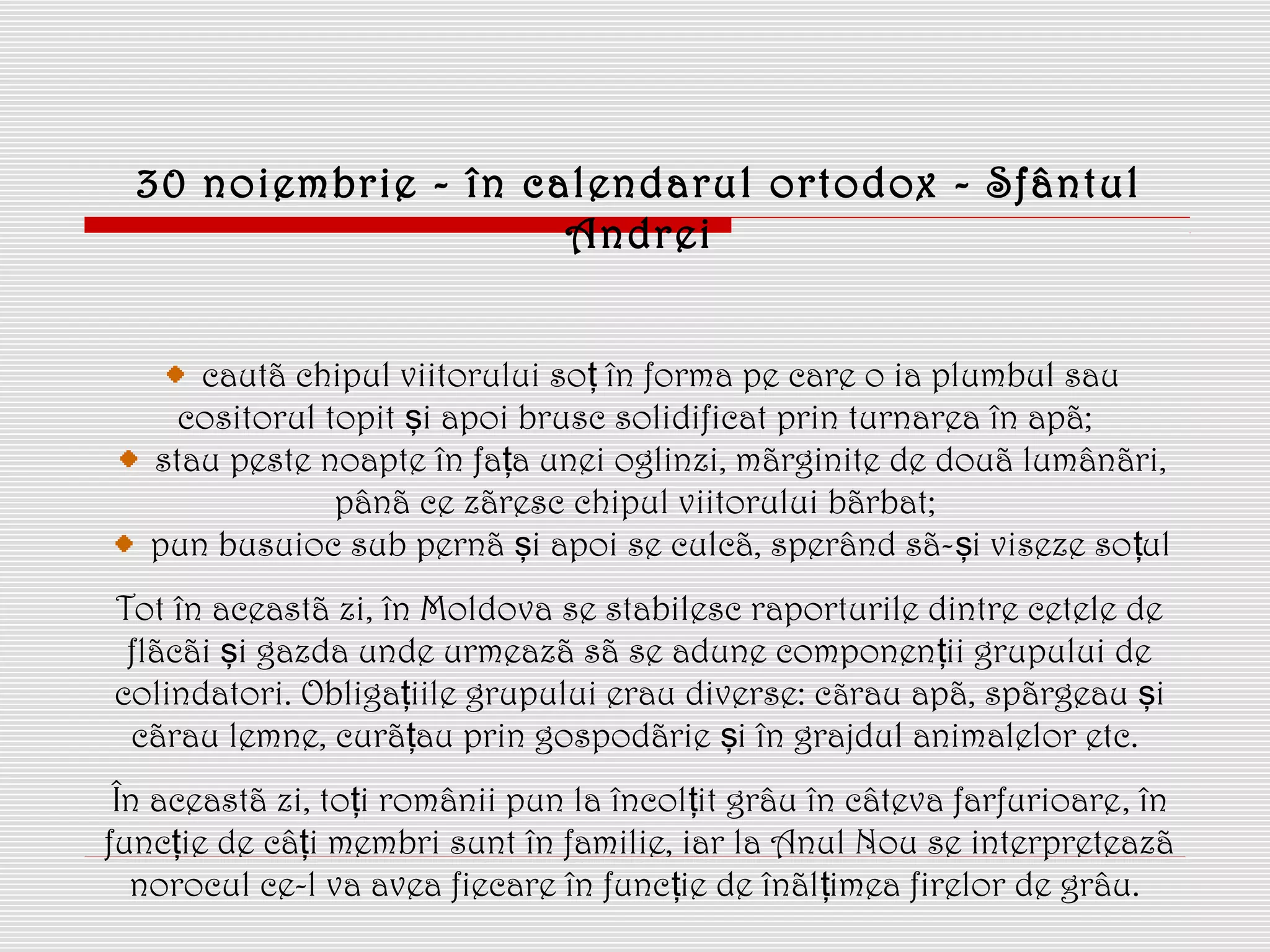 Obiceiuri de iarna la romani | PPT