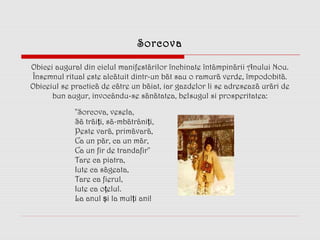 Obiceiuri de iarna la romani | PPT