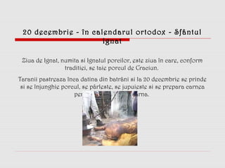 Obiceiuri de iarna la romani | PPT