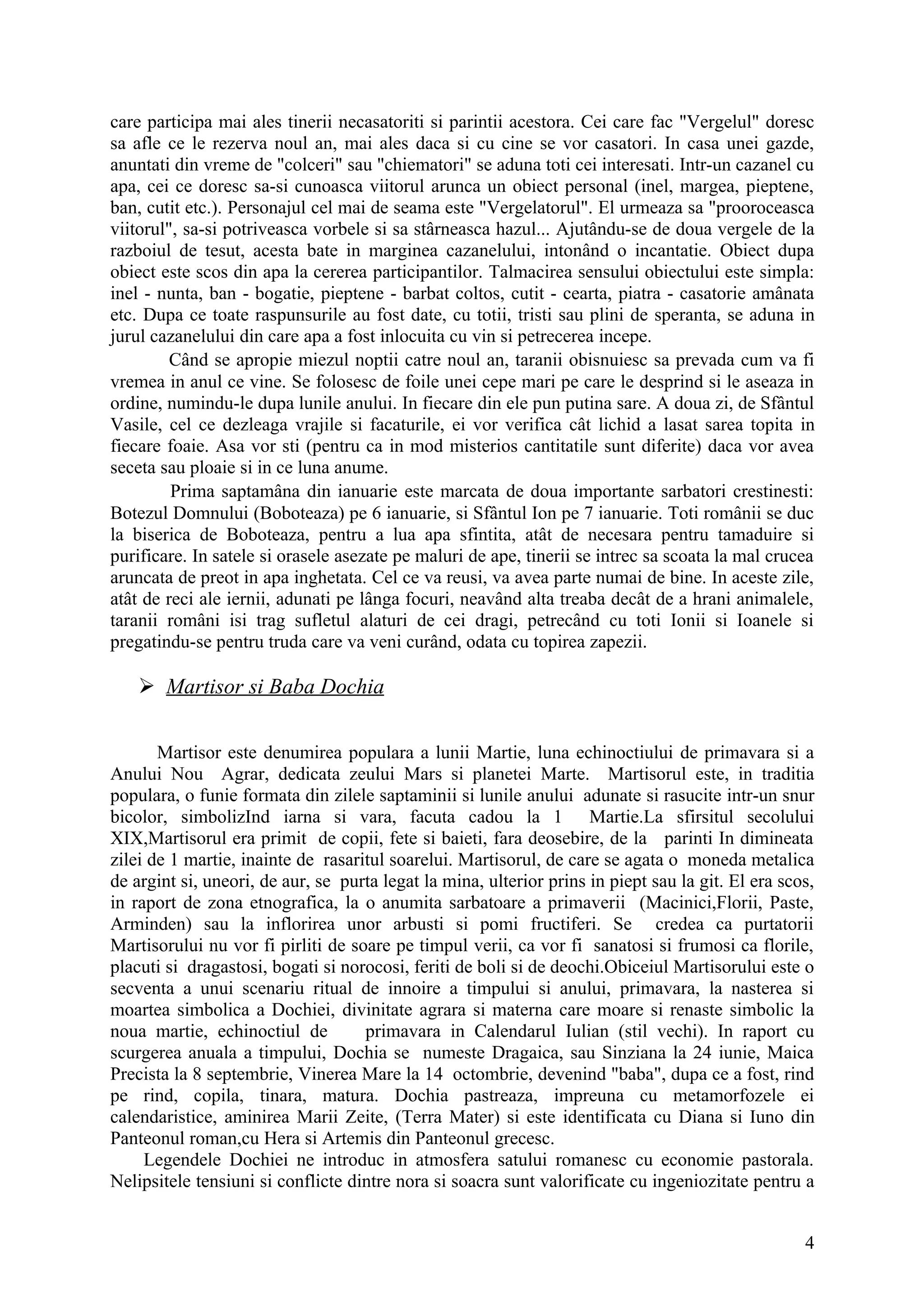 Obiceiuri si traditii in romania | DOC