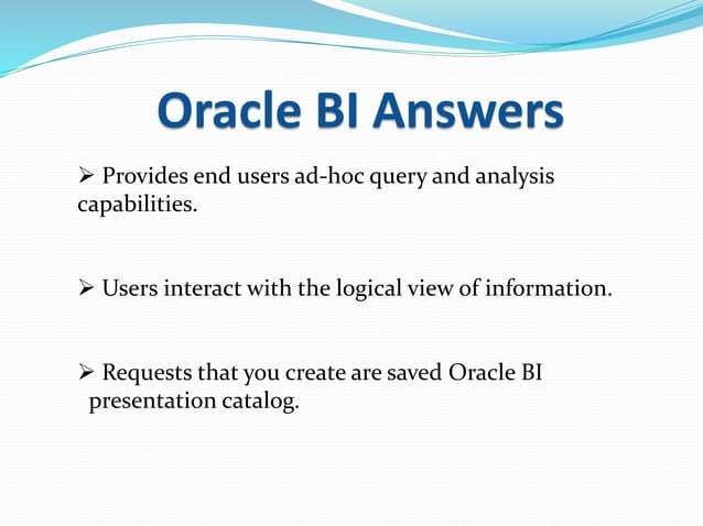 OBIEE - Introduction & building reports | PPTX