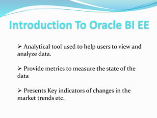 OBIEE - Introduction & building reports | PPTX