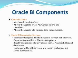 OBIEE - Introduction & building reports | PPTX