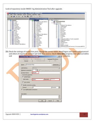 Obiee10 g to 11g upgrade | PDF
