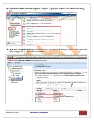 Obiee10 g to 11g upgrade | PDF