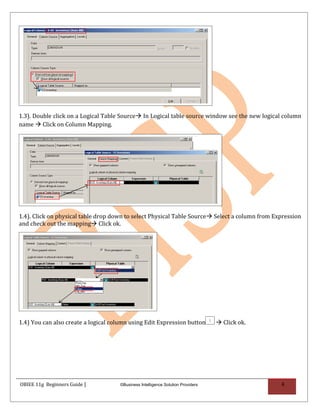 Obiee11g beginner's guide adding calculations | PDF