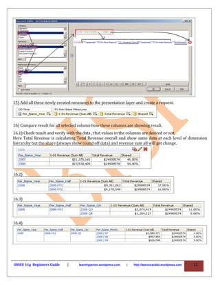 Obiee11g building logical dimension hierarchy | PDF | Databases | Computer Software and Applications