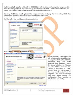 Obiee 11g installation | PDF