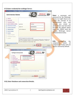 Obiee 11g installation | PDF