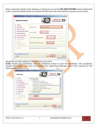 Obiee 11g installation | PDF
