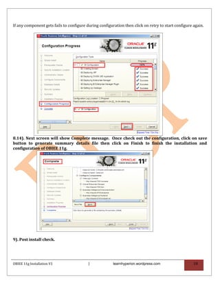 Obiee 11g installation | PDF