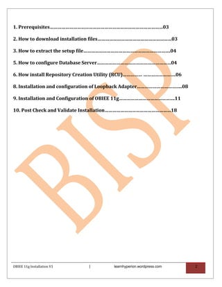 Obiee 11g installation | PDF