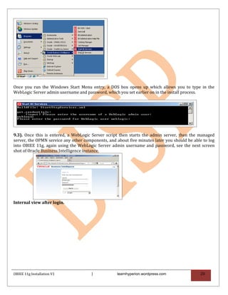 Obiee 11g installation | PDF