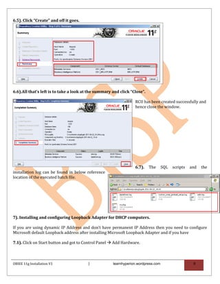 Obiee 11g installation | PDF