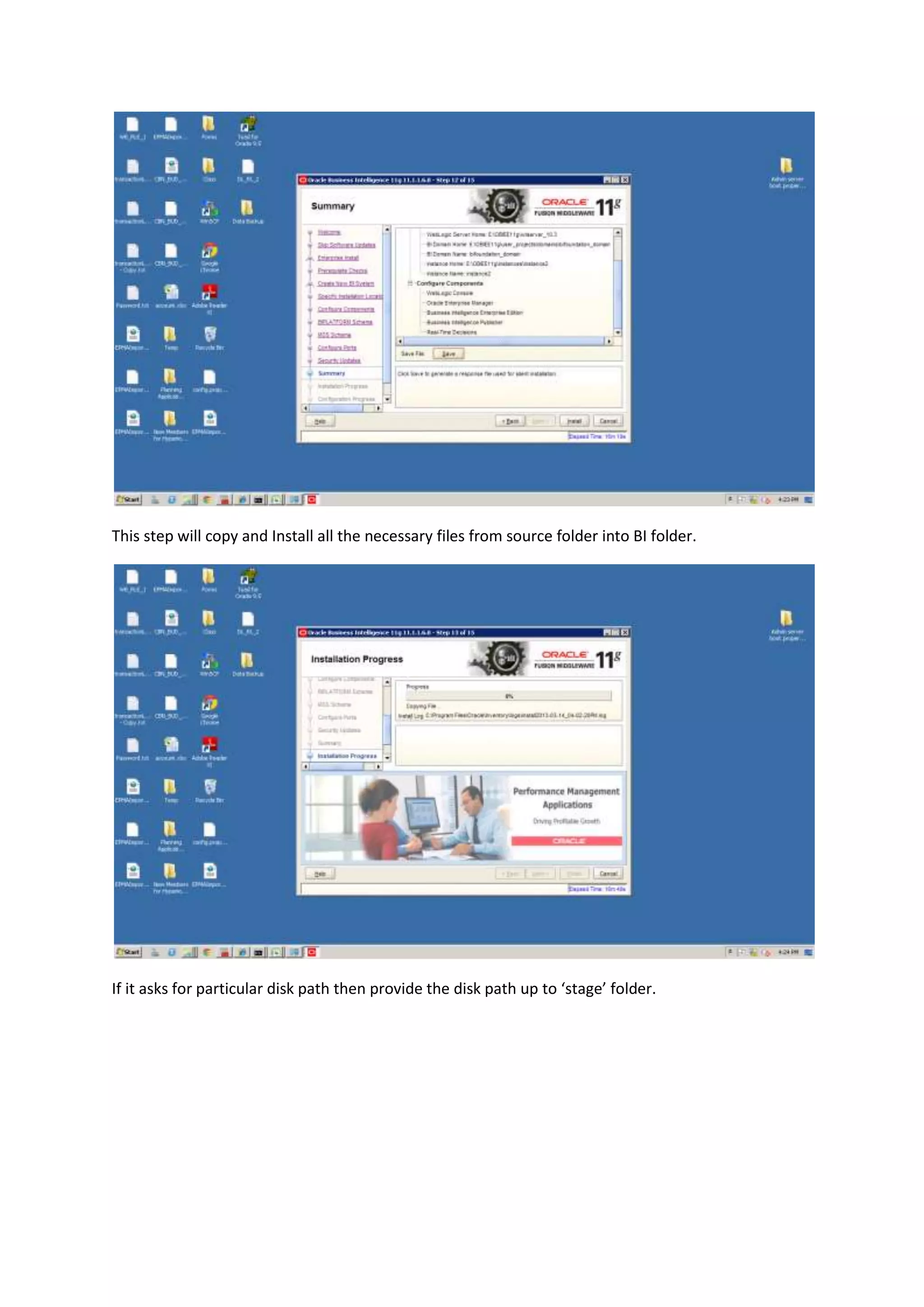 OBIEE 11g installation steps | PDF
