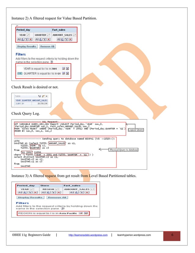 Obiee11g working with partitions | PDF