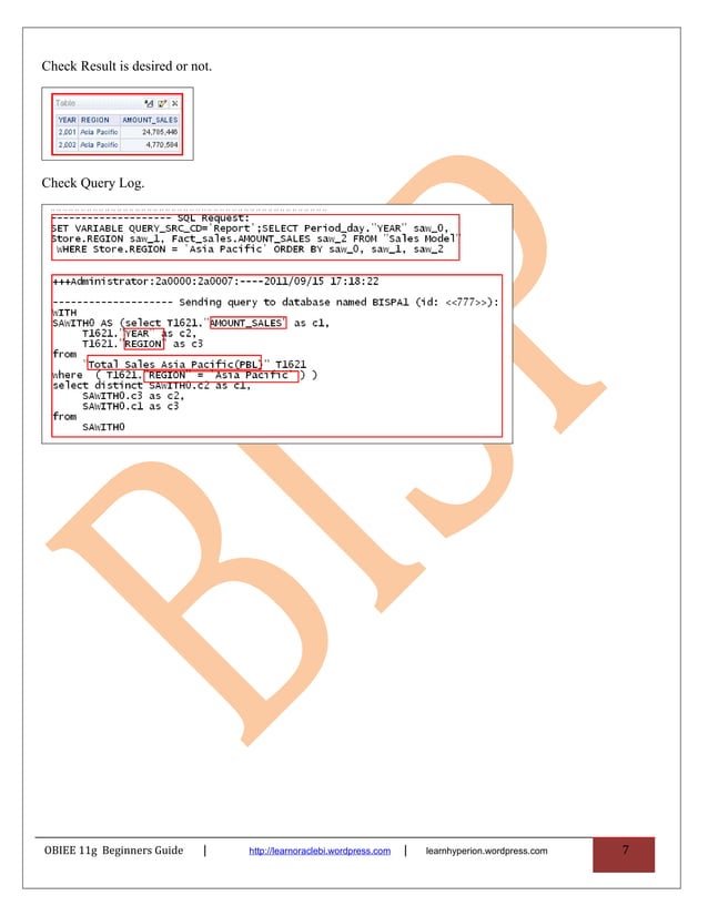Obiee11g working with partitions | PDF