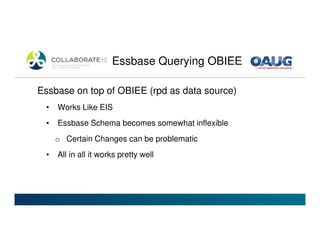 Obiee and Essbase Integration | MindStream Analysis | PDF