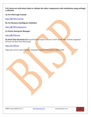 Obiee installation guide v2 | PDF