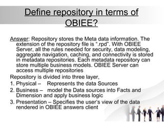 OBIEE Interview Questions | PPT