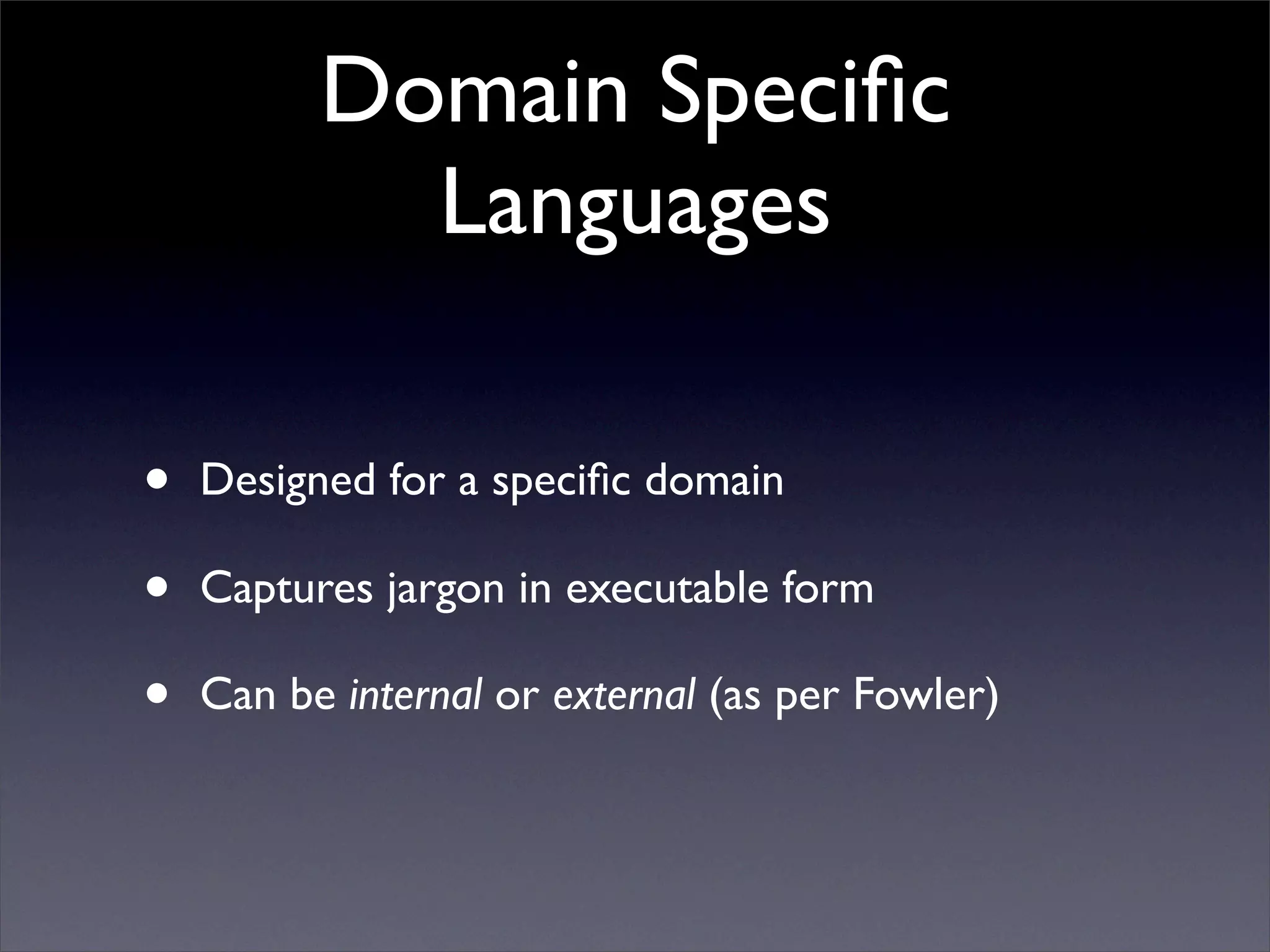 Agile DSL Development in Ruby | PPT Agile DSL Development in Ruby | PPT