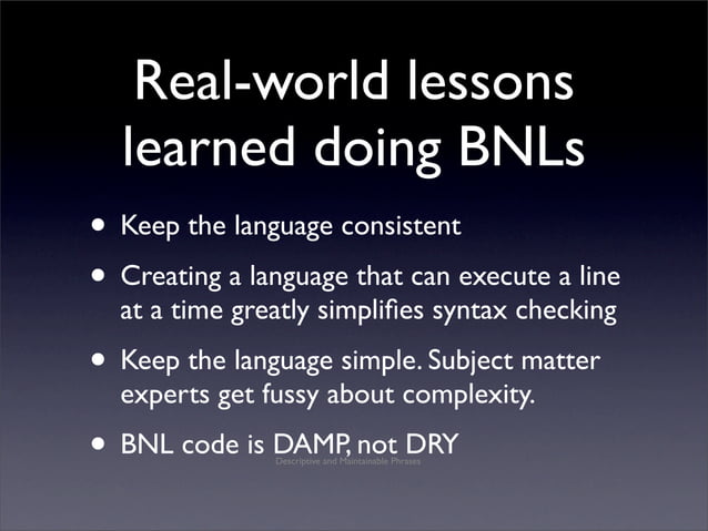 Agile DSL Development in Ruby | PPT Agile DSL Development in Ruby | PPT