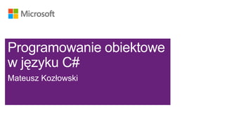 Programowanie obiektowe - UMCS.NET I spotkanie | PPT | Free Download
