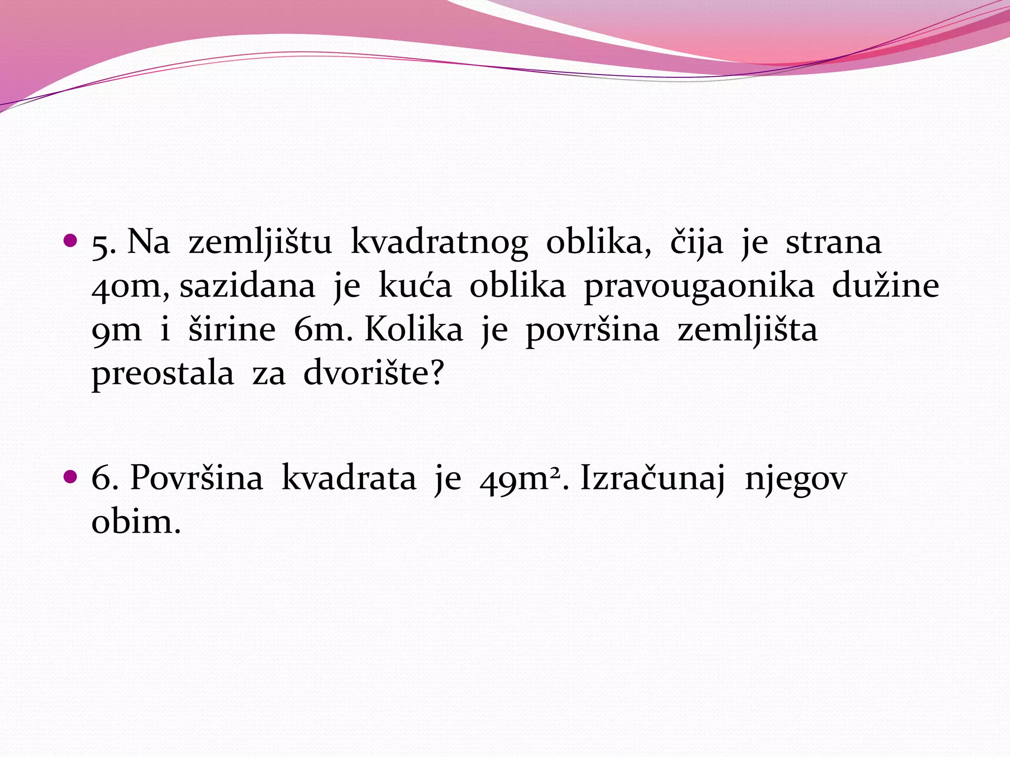 Obim i površina kvadrata i pravougaonika | PPTX