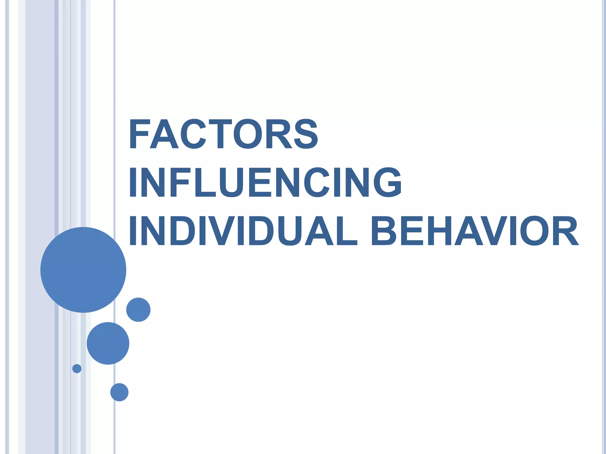 Ob individual behavior | PPTX
