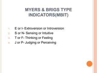 OB INDIVIDUAL BEHAVIOR PERSONALITY notes js.ppt