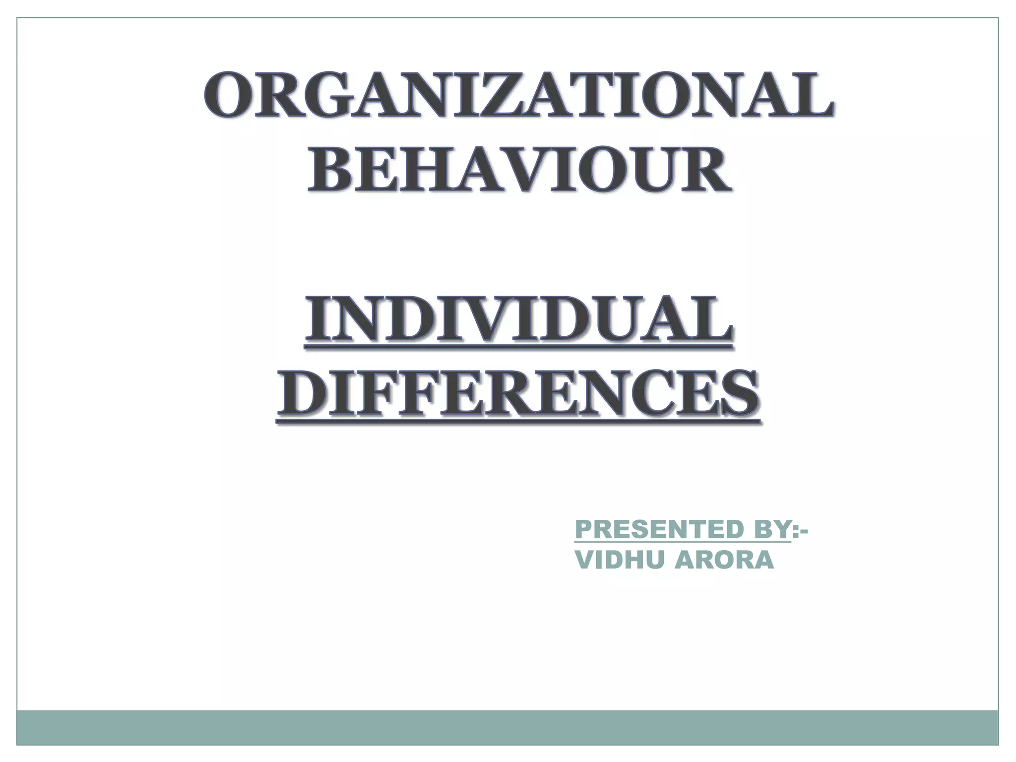 Individual differences | PPT