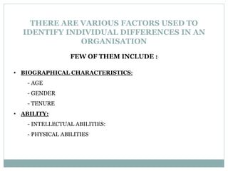 Individual differences | PPTX