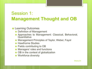 Organizational behaviour OB Chapter 1 | PPTX