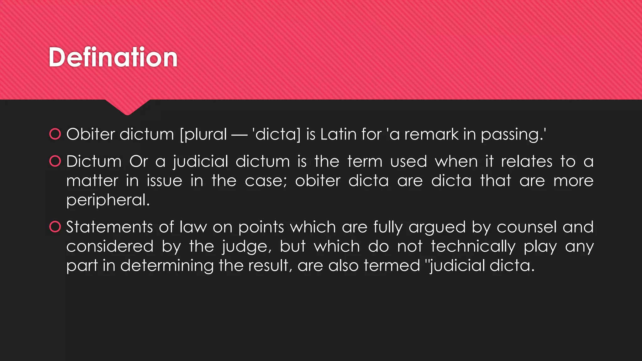 Obiter dicta | PDF | Law