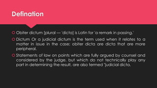 Obiter dicta | PDF | Law