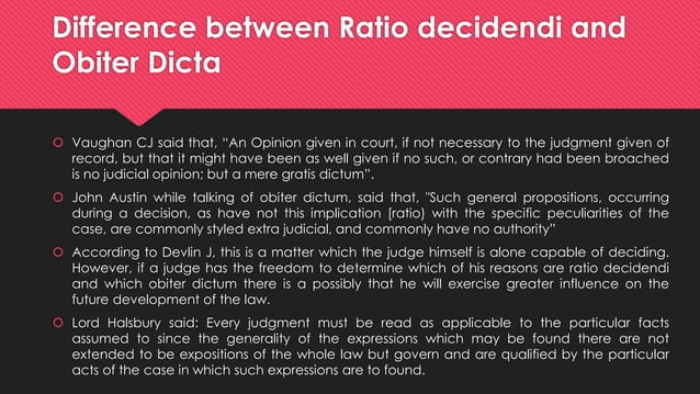 Obiter dicta | PDF | Law