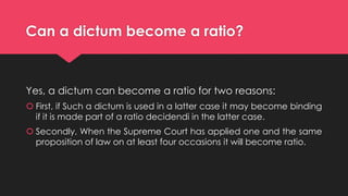 Obiter dicta | PDF | Law