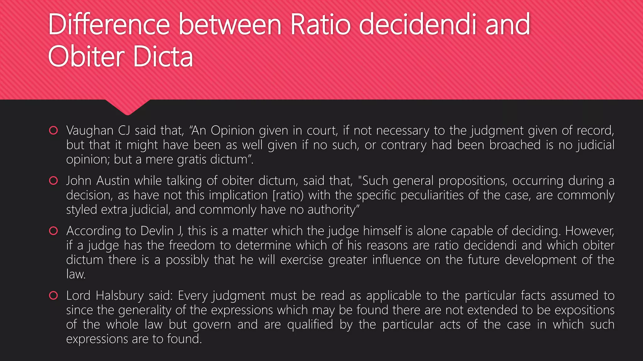Obiter dicta | PPTX
