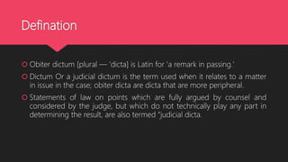 Obiter dicta | PPTX