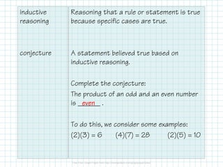Obj. 9 Inductive Reasoning | PPT