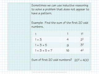 Obj. 9 Inductive Reasoning | PPT
