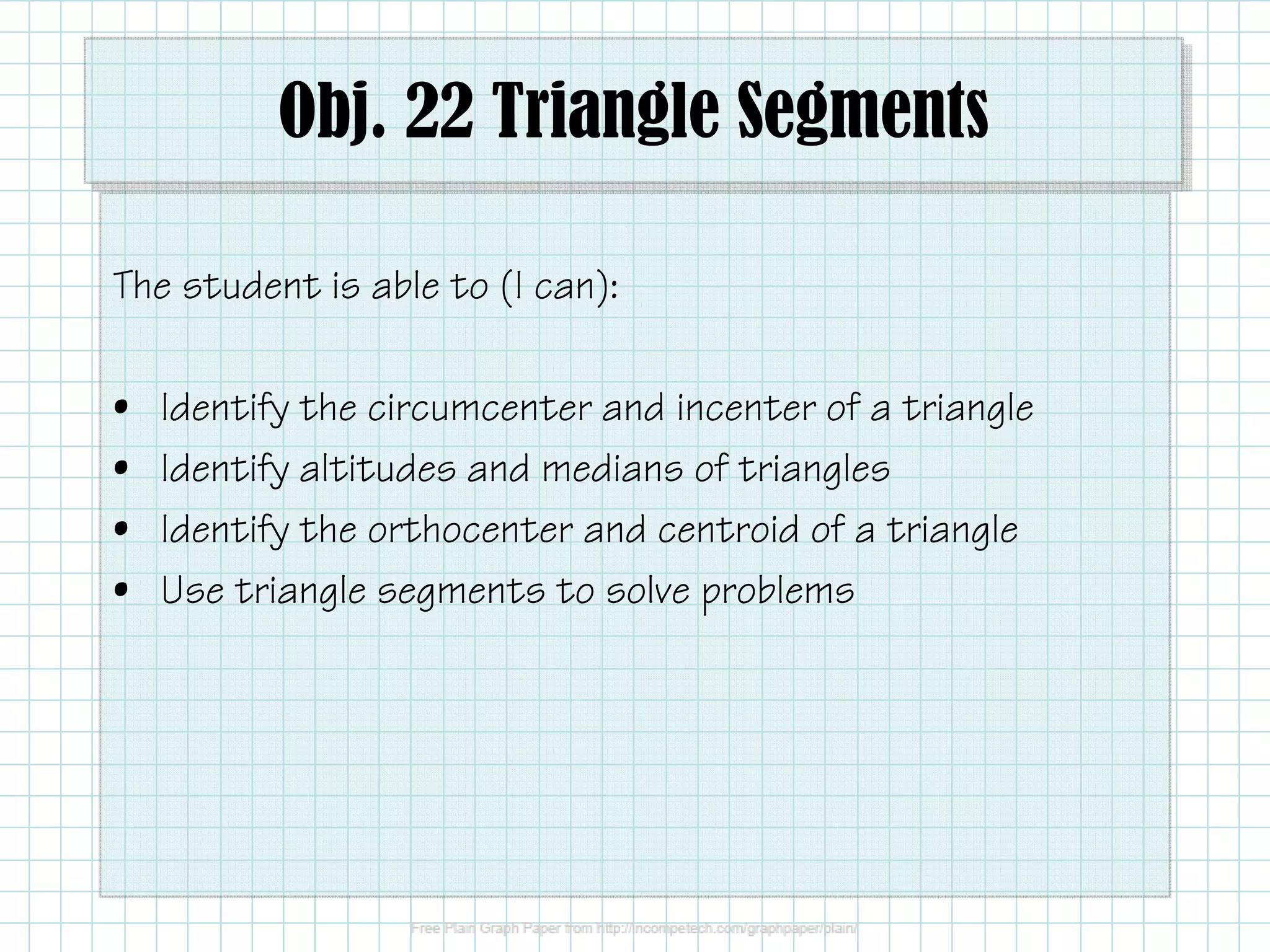 Obj. 22 Triangle Segments | PDF